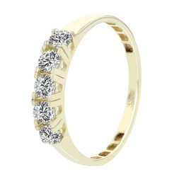 Adelia&acute;s ADELIA ́S Damen Fingerring "Damen Ring aus 333 Gold mit Zirkonia", 54, gold, Fingerringe