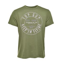 Top Gun Herren T-Shirt "TG20212109", gr&uuml;n, Gr. M, Obermaterial: 100% Baumwolle, Shirts