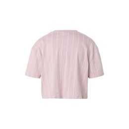 Karl Kani Damen T-Shirt "Karl Kani Small Signature Pinstripe Crop Tee", rosa, Gr. XS, bedruckt, 100% Baumwolle, Shirts