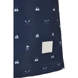 Urban Classics Herren Badeshorts "Urban Classics Herren Pattern Swim Shorts", blau, Gr. XL, 100% Polyester, Badehosen