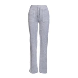Juicy Couture Damen Sweathose "DEL RAY Damen", grau, Gr. M, 95% Baumwolle, 5% Elasthan, Hosen, Trainingshose Damen, Sweathose, Velour, Jogginghose