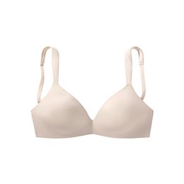 Damen Schalen-BH, NUANCE BY LASCANA, Gr. 70, beige, Microtouch, Obermaterial: 54% Polyamid, 26% Elasthan, 20% Polyester, BHs, ohne B&uuml;gel f&uuml;r einen