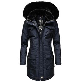 Navahoo Damen Wintermantel "Tiniis", blau, Gr. S, Oberstoff: 56% Nylon, 44% Polyester. Futter: 100% Polyester. Wattierung: 100% Polyester.