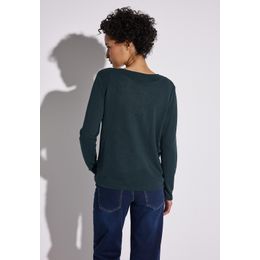Street One Damen Cardigan, gr&uuml;n, Gr. 34, unifarben, Stoff, 60% Viskose, 40% Polyester, Strickjacken, verschlusslos