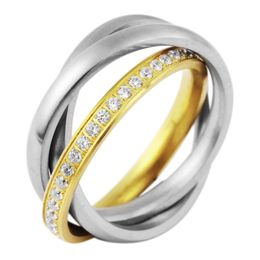 Adelia&acute;s ADELIA ́S Damen Fingerring "Damen Ring aus Edelstahl", 58, Edelstahl, gold, Edelstahl, Fingerringe