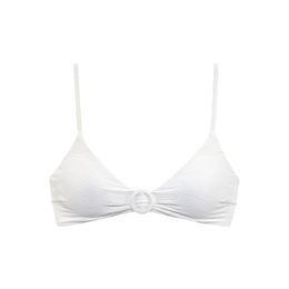 Sunseeker Damen Triangel-Bikini-Top "Loretta", wei&szlig;, Gr. 40, Strukturmuster, unifarben, Polyamid, Bikini-Oberteile, mit Strukturmuster