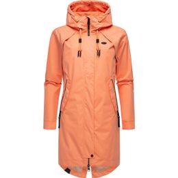 Ragwear Damen Jerseymantel "Rejany", orange, Gr. L, Obermaterial: 100% Polyester. Futter: 100% Polyester, M&auml;ntel, Wasserdichter Damen Parka f&uuml;r die