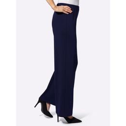 Lady Damen Jerseyhose, blau, Gr. 21, unifarben, 70% Viskose, 27% Polyester, 3% Elasthan, Hosen