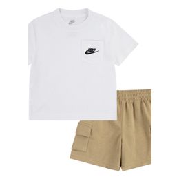 Nike Sportswear Jungen T-Shirt & Shorts "NKB B NSW PKT TEE FT SHORT SET"parachute be, Gr. 122, Obermaterial: 60% Baumwolle, 40% Polyester, KOB