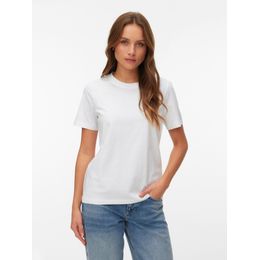 V&eacute;ro Moda VERO MODA Damen T-Shirt "VMPAULINA SS T-SHIRT 2-PACK JRS"schwarz pack:hellwei&szlig;, Gr. S, unifarben, Jersey, Obermaterial: 100% Baumwolle, Shirts,