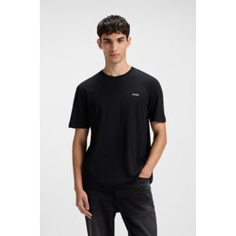 Hugo Herren T-Shirt "Dero"schwarz001, Gr. XL, unifarben, Single Jersey, Obermaterial: 100% Baumwolle, Shirts, Rundhalsausschnitt, Regular Fit, Basic