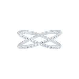 Elli Damen Fingerring "Wickelring Criss Cross Kugel 25 Silber", 56mm, ohne Stein, Silber 925 (Sterlingsilber), 8mm, silber, Silber 925