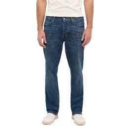 Mustang Herren Straight-Jeans "Herren Style Michigan Straight"703 mittelblau, Gr. 32, unifarben, Denim/Jeans, 99% Baumwolle, 1% Elasthan, Jeans