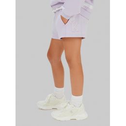 M&auml;dchen Shorts "FRENCH TERRY SHORT", lila, Gr. 12, Calvin Klein Jeans, unifarben, Web, Obermaterial: 100% Baumwolle, Hosen, Regular fit f&uuml;r Kinder
