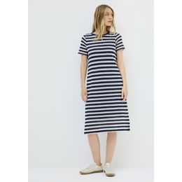 Cecil Damen Sommerkleid, blau, Gr. XL, gestreift, Web, Obermaterial: 60% Baumwolle, 40% Polyester. Unterkleid: 65% Polyester, 35% Viskose, Kleider,