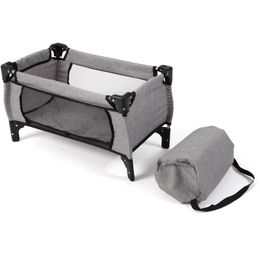 Bayer Chic 2000 Puppenbett CHIC2000 "Deluxe, Melange Grau", grau (melange grau), Puppenm&ouml;bel, KinderB:54cm H:33cm T:54cm, mit Tragetasche, B:54cm H:33cm T:54cm