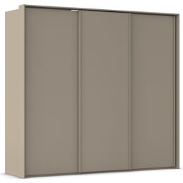 Kleiderschrank Rauch "Schwebet&uuml;renschrank Schrank Garderobe Ankleide Schlafzimmer TARO", fango, griffleisten fango, B:250cm H:226cm T:70cm, Holzwerkstoff, Schr&auml;nke, Kleiderschrank, 4 Breiten, optional Passepartout mit/ohne Beleuchtung MADE IN GERMANY