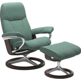 stressless "Consul" Set, Relaxsessel mit Hocker, mit Hocker, mit Signature Base, Gr&ouml;&szlig;e S, Gestell Wenge