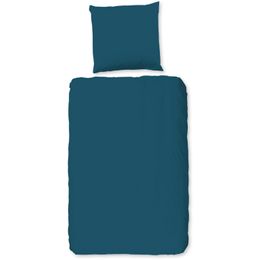 Bettw&auml;sche "Pure uni", blau (petrol), B/L: 200cm x 200cm, 1 Stk., 2 Stk., Microfaser, B/L: 80cm x 80cm & 80cm x 80cm, 3 Stk., Microfaser, Obermaterial: 100% Polyester, PURE LUXURY COLLECTION, Bettw&auml;sche, Bettw&auml;sche, Mikrofaser, Pflegeleicht, Weich, unifarben, Rei&szlig;verschluss