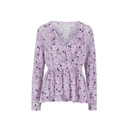 Tchibo - Langarmshirt - Damen - Gr. XS - violett/gebl&uuml;mt
