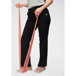 Kangaroos Damen Jogginghose, schwarz, Gr. 40, Obermaterial: 95% Baumwolle, 5% Elasthan, Hosen, Gro&szlig;e Gr&ouml;&szlig;en