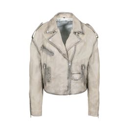 Freaky Nation Damen Lederjacke "This Great-FN"grau, Gr. M, Oberstoff: 100% Leder. Futter: 100% Baumwolle, Jacken