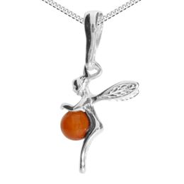OSTSEE-SCHMUCK Damen Kette mit Anh&auml;nger "- Elfe - Silber 925/000 - Bernstein", 42, Silber 925 (Sterlingsilber), silber, Silber 925 (Sterlingsilber),