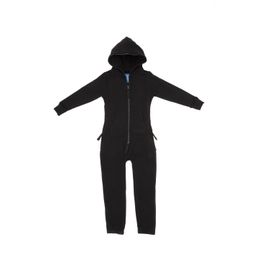 MONIZ Jungen Jumpsuit, Gr. 116, schwarz, 80% Baumwolle, 20% Polyester, Overalls, mit kuscheligem Komfort