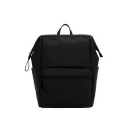 Rucksack Tamaris "Rucksack TAS Kelda", Damen, Gr. B/H/T: 32cm x 41cm x 12cm, schwarz (schwarz 100), Obermaterial: 60% Polyurethan PU. 40% Polyester PES., Rucks&auml;cke Rucksack