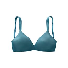 Damen Schalen-BH, NUANCE BY LASCANA, Gr. 80, blau, Microtouch, Obermaterial: 54% Polyamid, 26% Elasthan, 20% Polyester, BHs, ohne B&uuml;gel f&uuml;r einen
