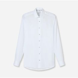 OLYMP Herren Langarmhemd "Level Five", wei&szlig;, Gr. 39, Web, Obermaterial: 97% Baumwolle, 3% Elastolefin, Hemden, Under-Button-down-Kragen,
