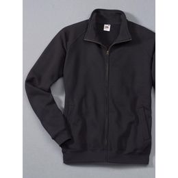 Herren Sweatjacke, schwarz, Gr. 4, Fruit of the Loom, 70% Baumwolle, 30% Polyester, Sweatjacken
