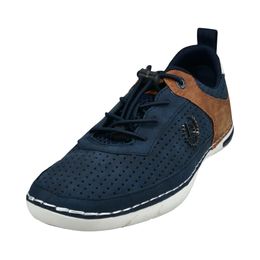 Bugatti Herren Sneaker, Gr. 46, blau, Lederimitat, Schuhe, leichter Freizeitschuh, Halbschuh, Alltags-Sneaker, Schlupfschuh