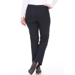 KjBRAND Damen 5-Pocket-Hose "Betty Bengaline", blau, Gr. 46, Web, Obermaterial: 80% Viskose, 17% Polyamid, 3% Elasthan, Hosen, in bequemer Form