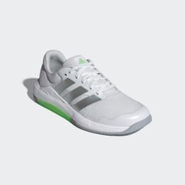 Trainingsschuh adidas Performance "DROPSET BASE", Damen, Gr. 40, cloud wei&szlig;, matte silber, lime burst, Textil, Schuhe