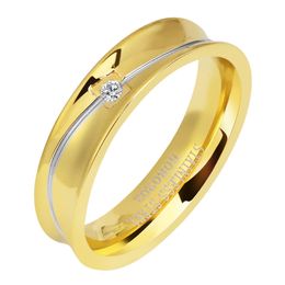 Adelia&acute;s ADELIA ́S Damen Fingerring "Damen Ring aus Edelstahl", 62, Edelstahlgold, Edelstahl, Fingerringe