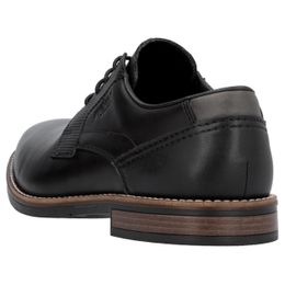 Rieker Herren Schn&uuml;rschuh, Gr. 41, schwarz, Leder, Lederimitat, Schuhe, Businessschuh, Halbschuh, Festtagsschuh mit Leder-Decksohle