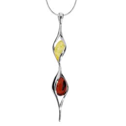 OSTSEE-SCHMUCK Damen Kette mit Anh&auml;nger "- Juna - Silber 925/000 - Bernstein", 50, Silber 925 (Sterlingsilber), silber, Silber 925 (Sterlingsilber),