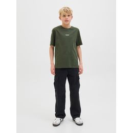Jack & Jones Jungen T-Shirt "JJESOHO TEE SS CREW NECK NOOS JNR", bunt, Gr. 152, JACK & JONES JUNIOR, bedruckt, Single Jersey, Obermaterial: 100% Baumwolle, Shirts