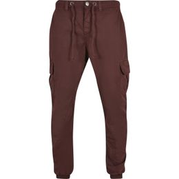 Cargohose Urban Classics "Urban Classics Herren Cargo Jogging Pants", Herren, Gr. S, US-Gr&ouml;&szlig;en, cherry, 100% Baumwolle, unifarben, normal, Hosen Cargohose