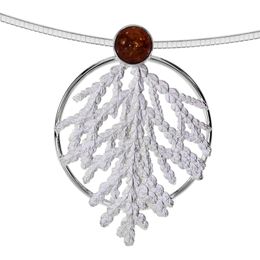 OSTSEE-SCHMUCK Damen Kette mit Anh&auml;nger "- Gleiter Lebensbaum-Julia's Garten - Silber 925/000 - Bernstein", 42, Silber 925 (Sterlingsilber), silber,