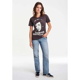 logoshirt Damen T-Shirt "Columbo - Just One More Thing", grau, Gr. M, unifarben, 100% Baumwolle, Shirts, mit coolem Print