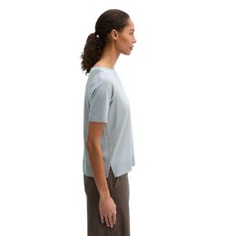 Marc O'Polo MARC O'POLO Damen T-Shirt "aus TENCEL Lyocell-Baumwolle-Mix"grau horizon, Gr. XXS, unifarben, Obermaterial: 67% Lyocell, 33% Baumwolle, Shirts