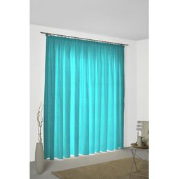 Vorhang WIRTH, B:132cm H:225cm, blau, Jacquard, Polyacryl, Wohnzimmer, Gardinen, "Bachfeld"