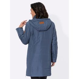Casual Looks Damen Steppjacke, blau, Gr. 36, unifarben, 100% Polyester, Wattierung:100% Polyester, Jacken
