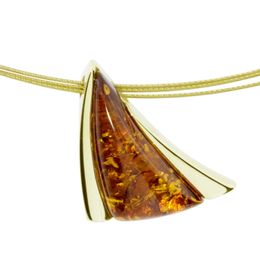 OSTSEE-SCHMUCK Damen Kette mit Anh&auml;nger "- Gleiter-Imke 22 - Gold 333/000 - Bernstein", 42, Gelbgold 333, gold, Gelbgold 333, Halsketten