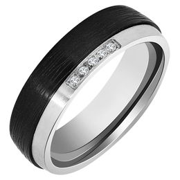 Adelia&acute;s ADELIA ́S Damen Fingerring "Damen Ring aus Edelstahl", 60, Edelstahlwei&szlig;, Edelstahl, Fingerringe