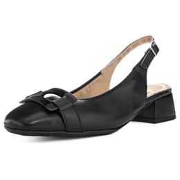 Ara Damen Slingpumps "GRAZ", Gr. 8, schwarz, Glattleder, unifarben, Schuhe, Sling Pumps, Festtagssschuh mit Blockabsatz, H-Weite