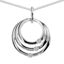 OSTSEE-SCHMUCK Damen Kette mit Anh&auml;nger "- Ruby - Silber 925/000 - Zirkonia", 42, Silber 925 (Sterlingsilber), silber, Silber 925 (Sterlingsilber),
