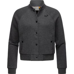 Ragwear Damen Bomberjacke "Simonette", schwarz, Gr. XXL, Material: 70% Baumwolle, 30% Polyester, Jacken, stylische Damen Collegejacke f&uuml;r den &Uuml;bergang